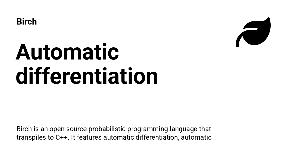 Automatic differentiation - Birch